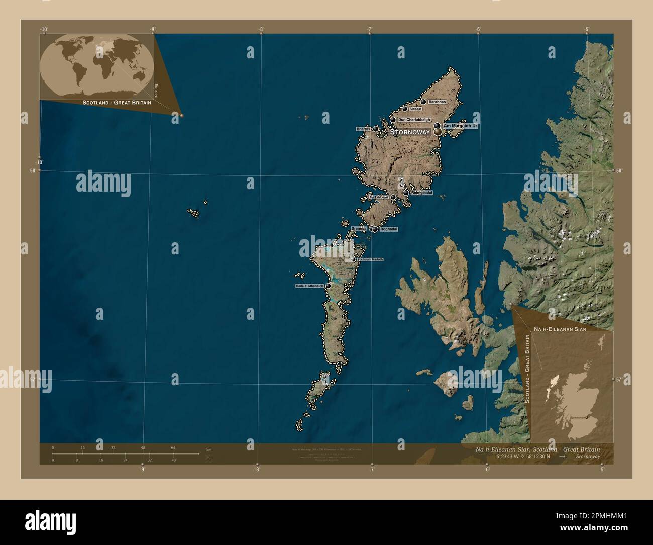 Na h-Eileanan Siar, region of Scotland - Great Britain. Low resolution ...