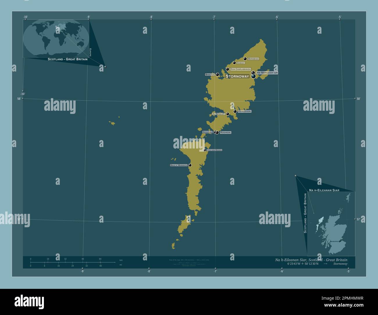 Map of stornoway hi-res stock photography and images - Alamy