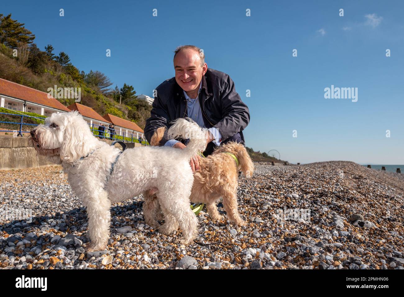 Eastbourne, April 4th 2023: Liberal Democrat leader Ed Davey on the ...