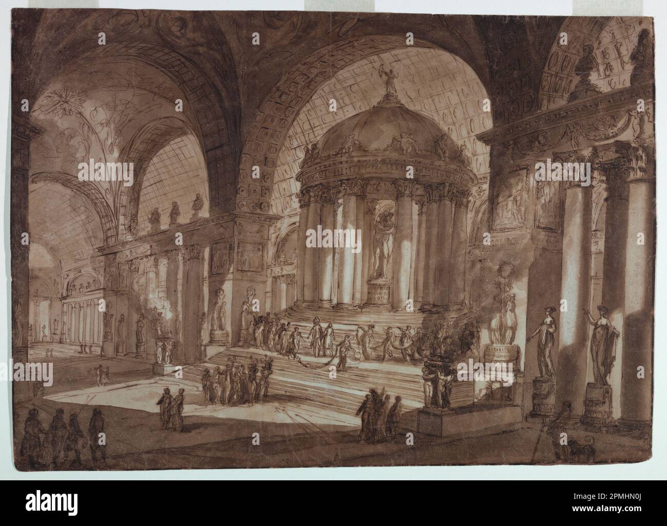 Drawing, Stage Design, Temple of Love; Designed by Giuseppe Barberi ...