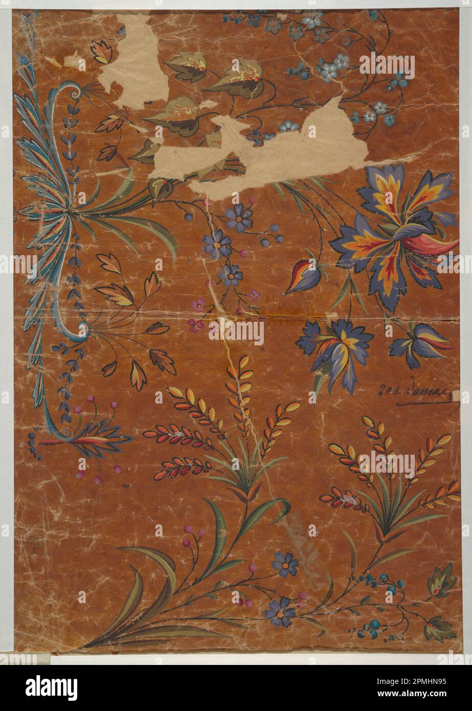 Drawing, Design for an Embroidered or Woven Horizontal Border; France ...