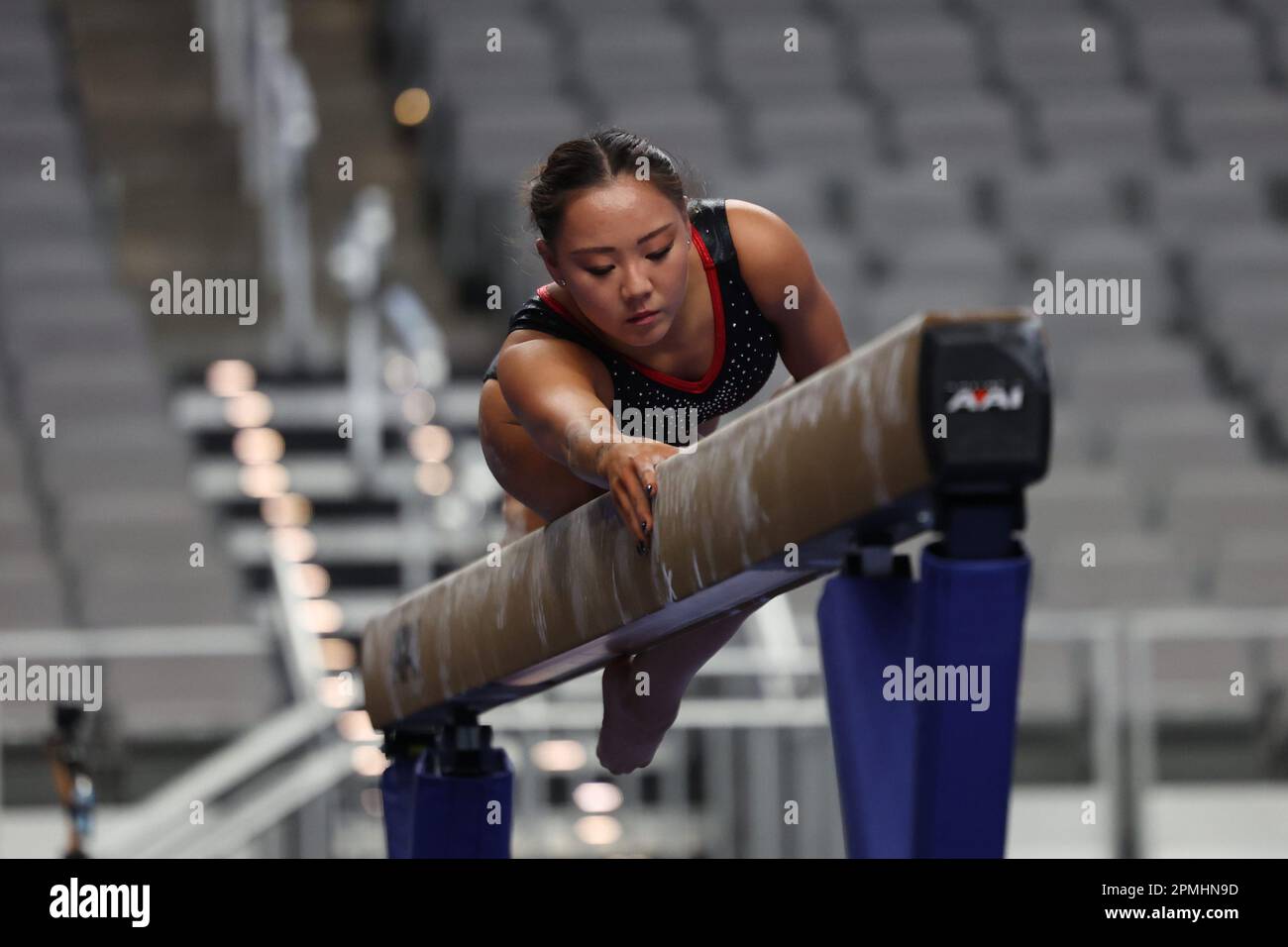 Fort Worth, USA. 12th Apr, 2023. April 12, 2023: Kara Eaker (University of Utah) during podium ...
