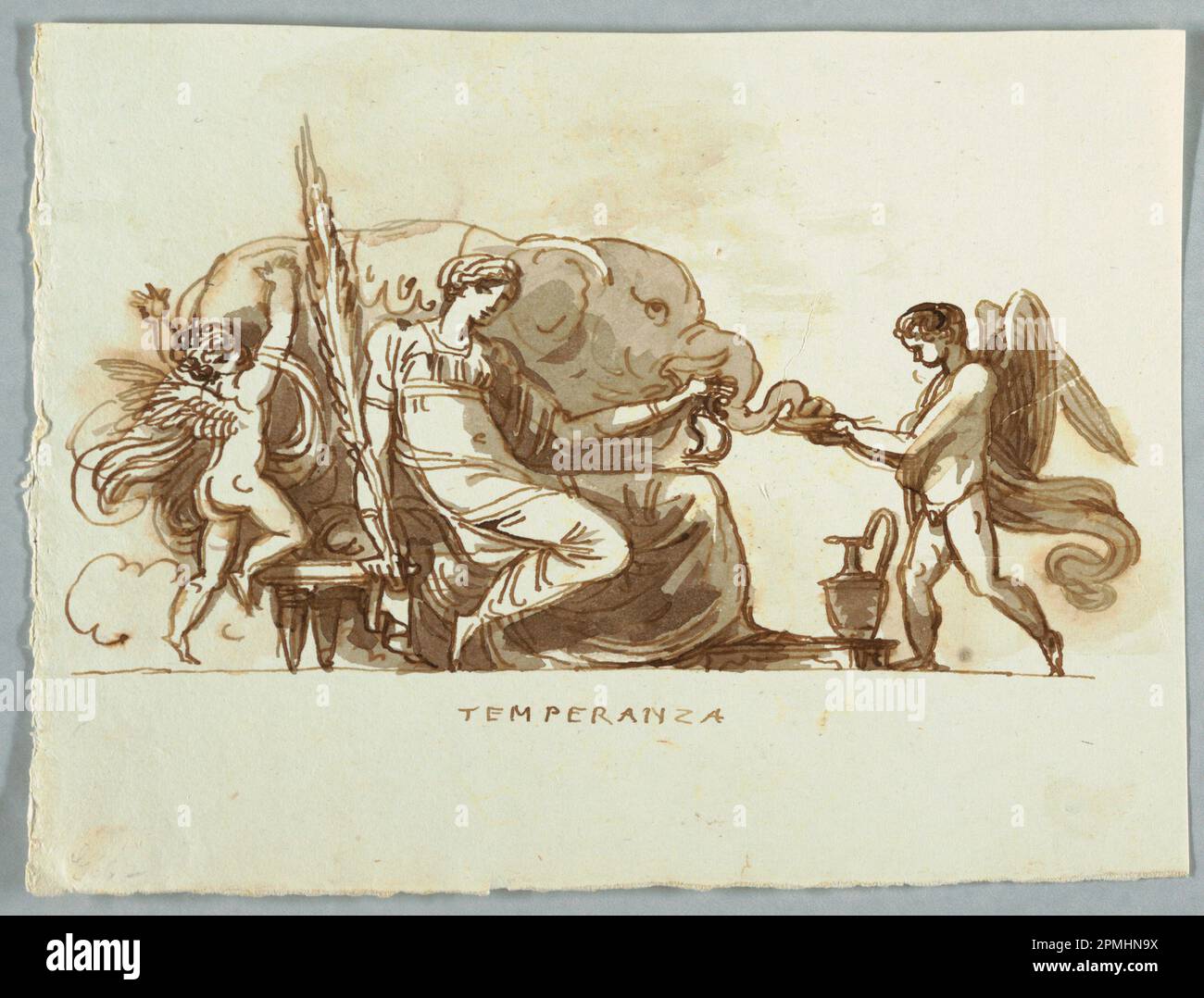 Drawing, Temperance; Designed by Felice Giani (Italian, 1758–1823 ...