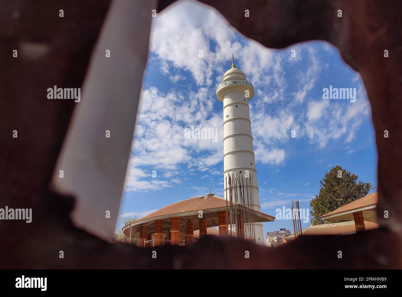 Kathmandu, Bagmati, Nepal. 13th Apr, 2023. Dharahara tower is seen at ...