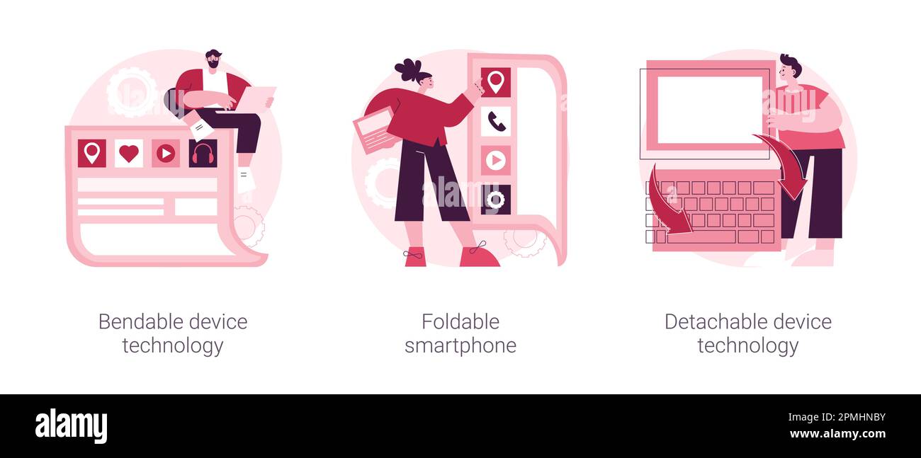 Next-generation electronics abstract concept vector illustration set ...