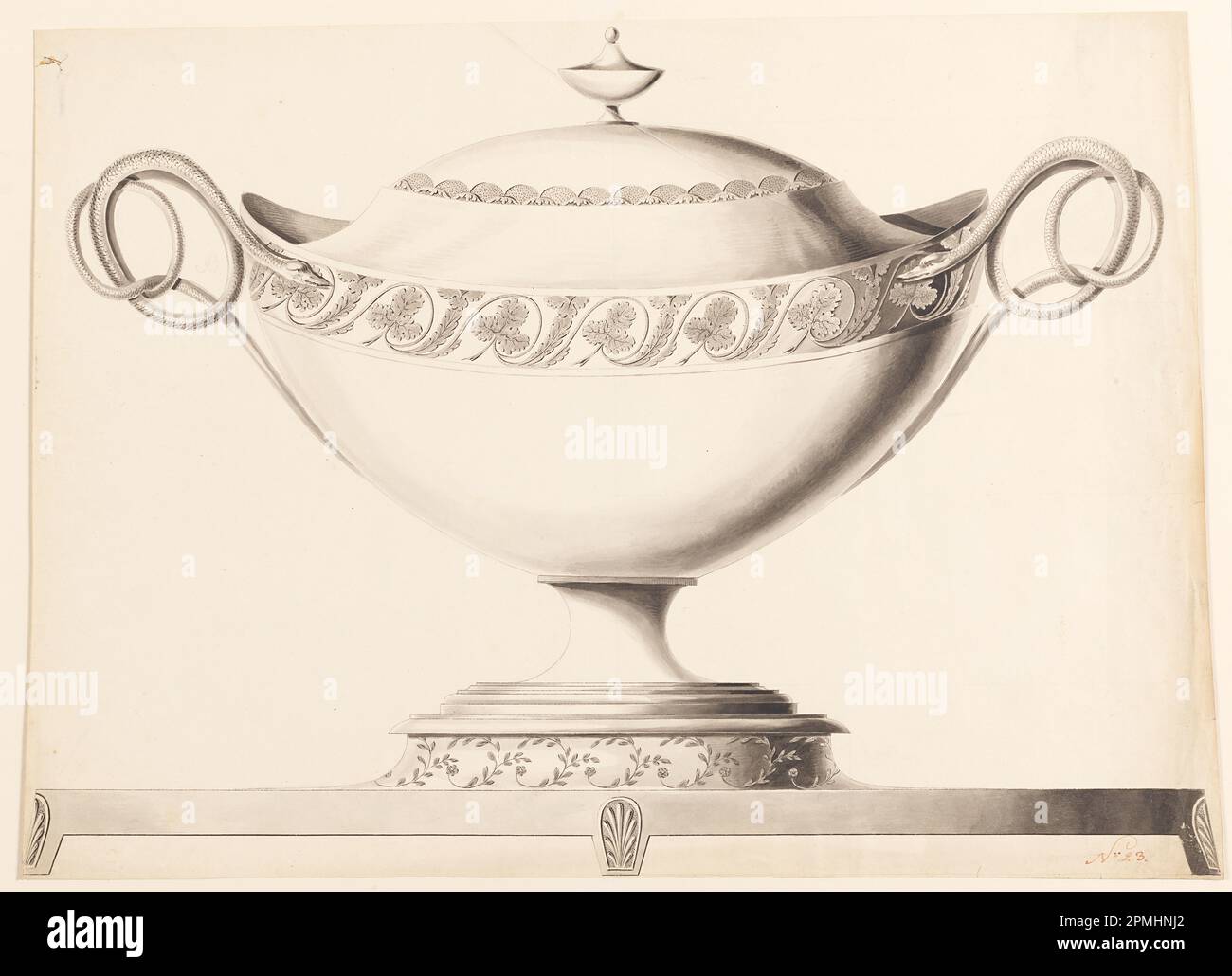 Drawing, Design for a Tureen; Designed by Joseph Anton Seethaler II ...