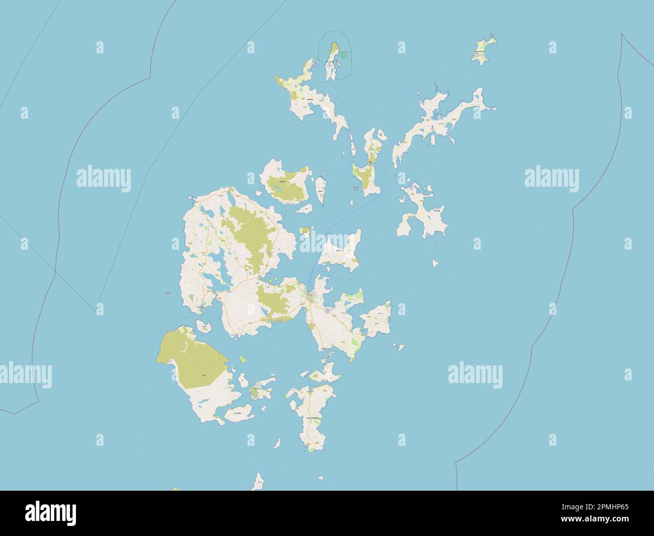Orkney Islands, region of Scotland - Great Britain. Open Street Map ...