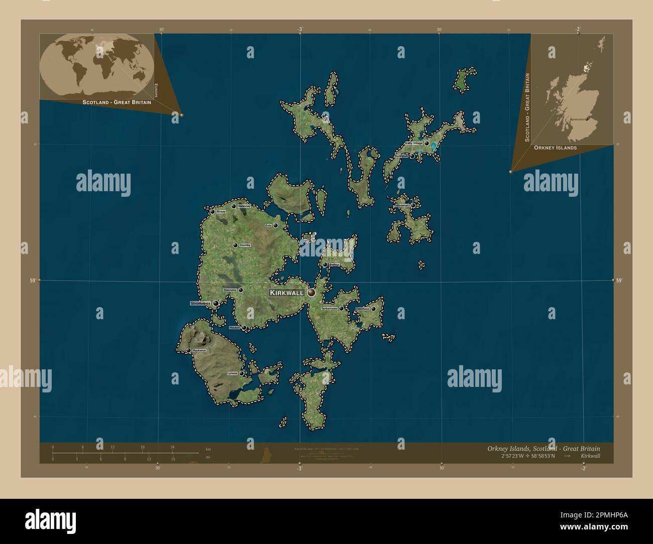 Orkney Islands, region of Scotland - Great Britain. Low resolution ...