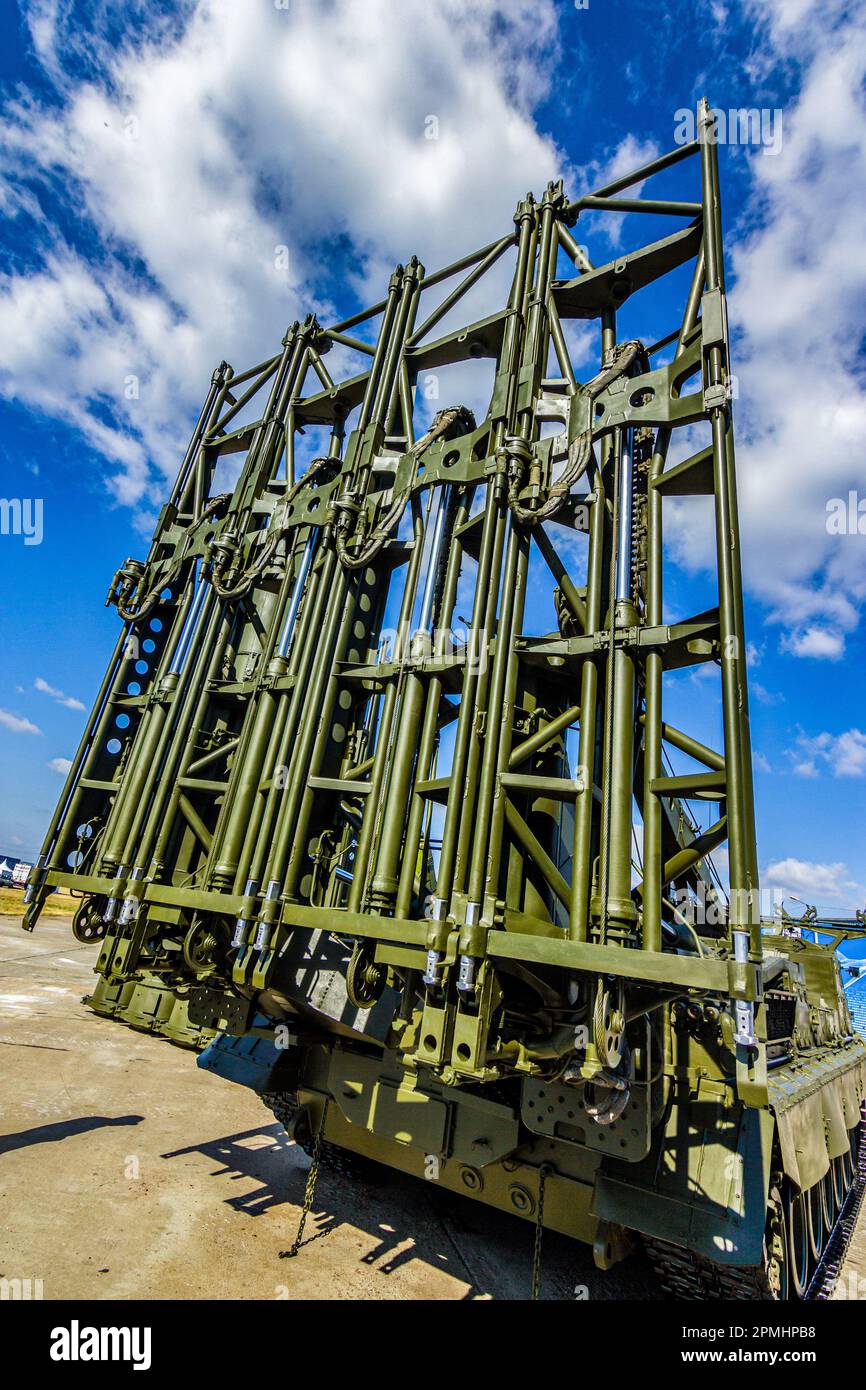 Launcher 9A85 from the S-300VM Antey-2500 of the Russian Army at the ...