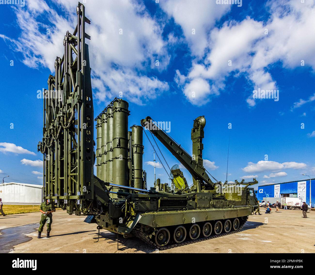 Launcher 9A85 from the S-300VM Antey-2500 of the Russian Army at the ...