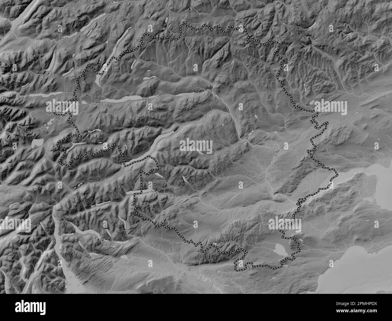 Perth and Kinross, region of Scotland - Great Britain. Grayscale ...