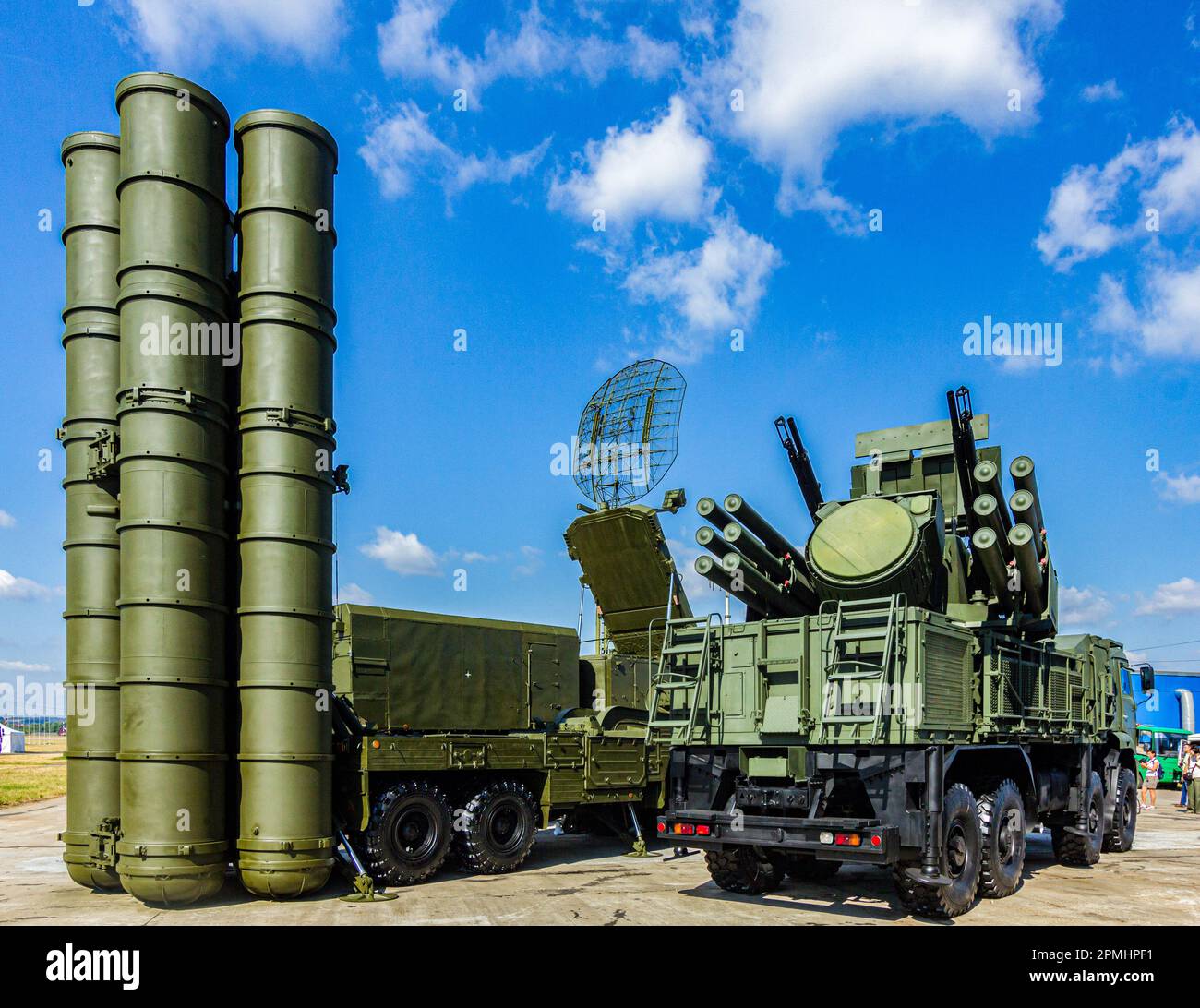 Anti-aircraft missile systems S-300 and Pantsir-S1 of the Russian Army ...