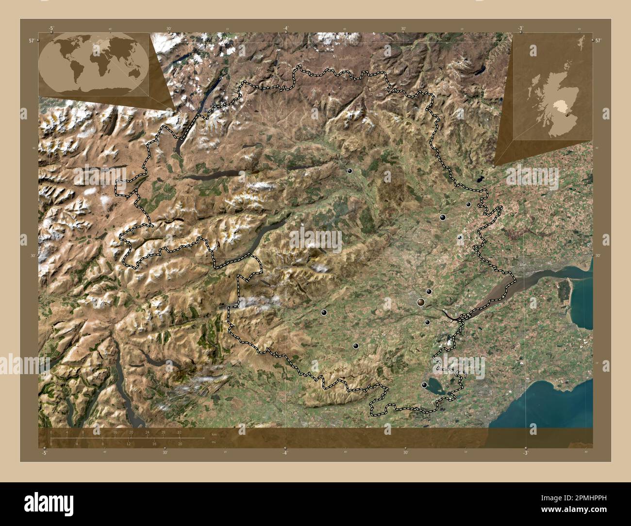 Perth and Kinross, region of Scotland - Great Britain. Low resolution ...