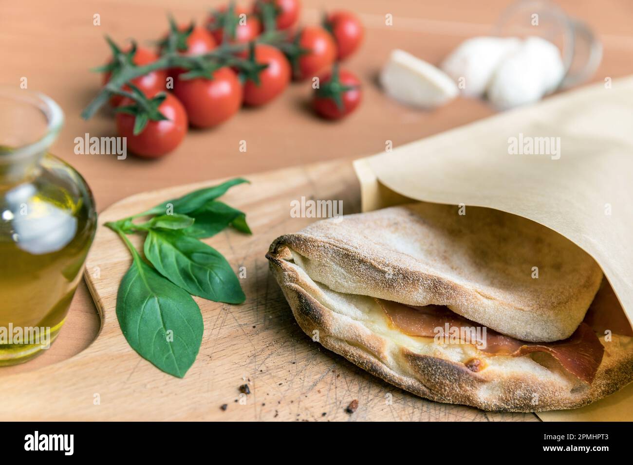 Pinsa romana and scrocchiarella gourmet italian cuisine. Traditional ...