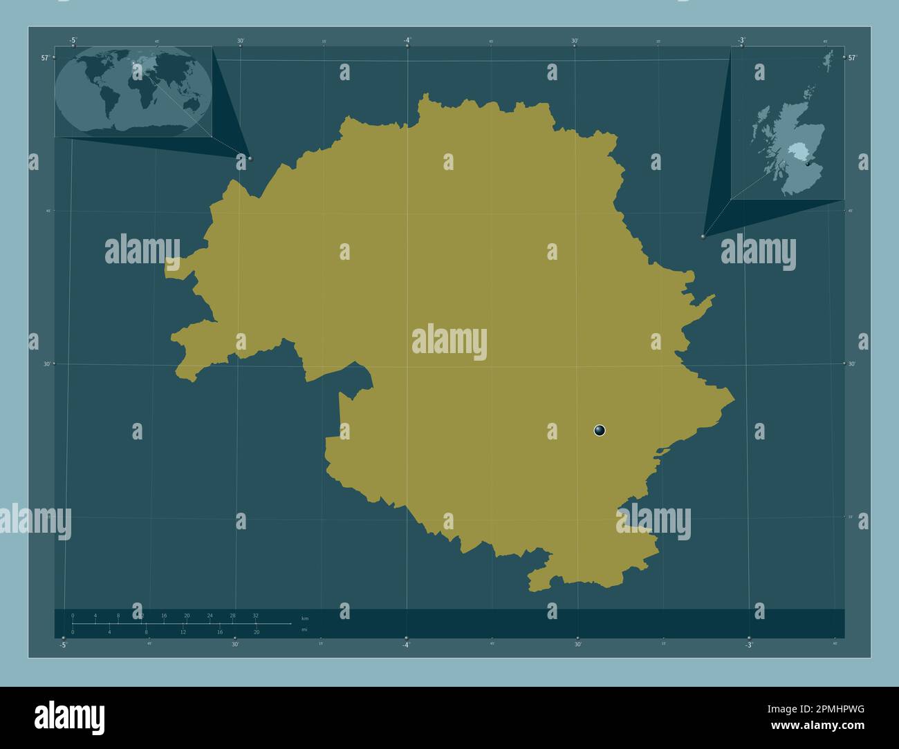 Perth and Kinross, region of Scotland - Great Britain. Solid color ...