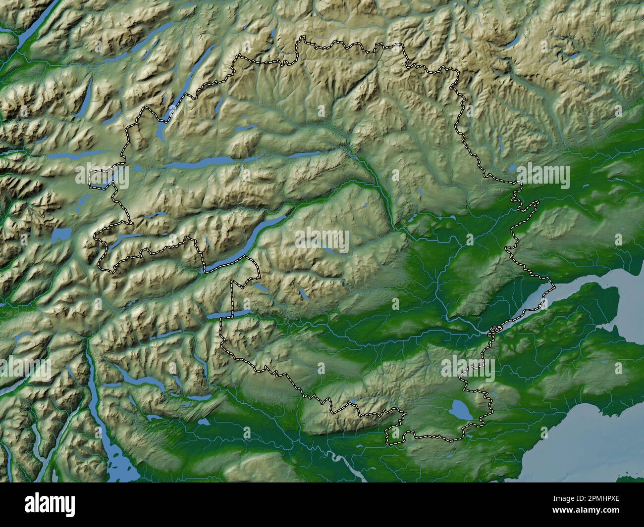 Perth and Kinross, region of Scotland - Great Britain. Colored ...