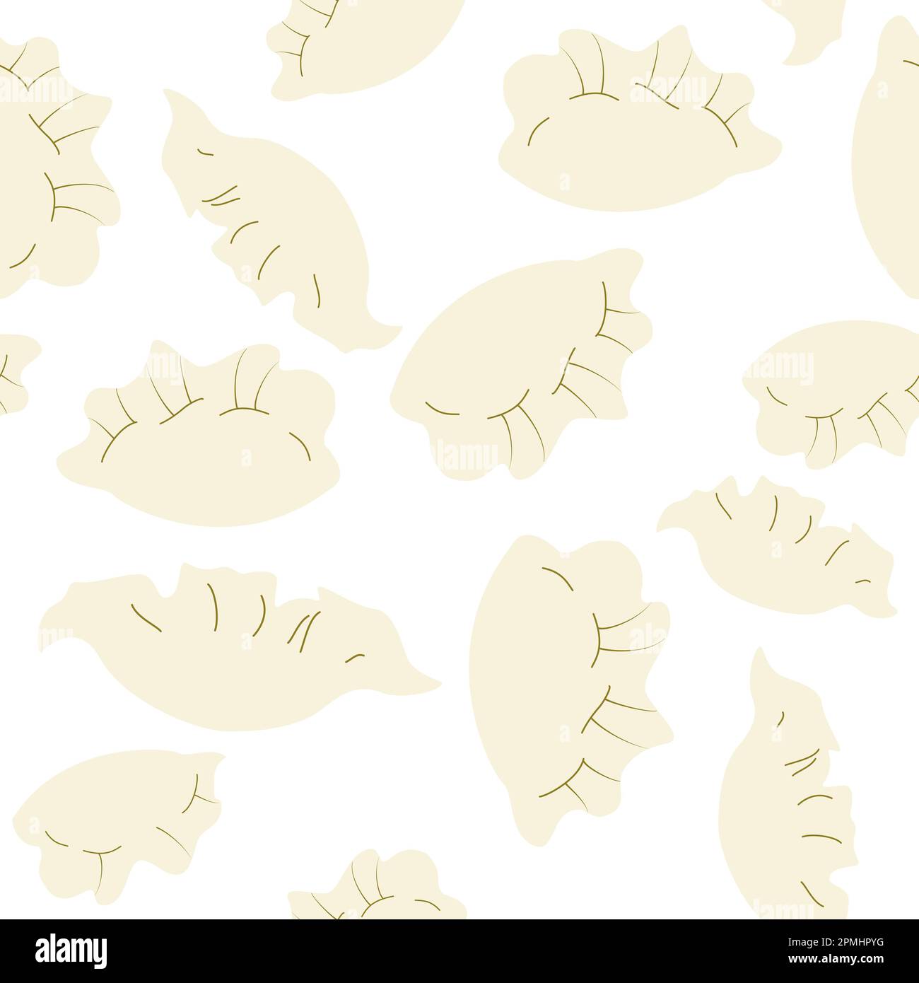 Seamless pattern of traditional Ukrainian Polish food varenyky pierogi ...