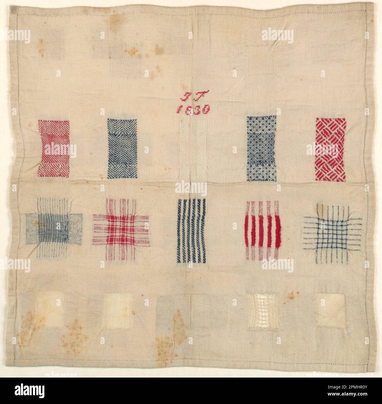 Darning Sampler (Germany); cotton, wool Stock Photo - Alamy