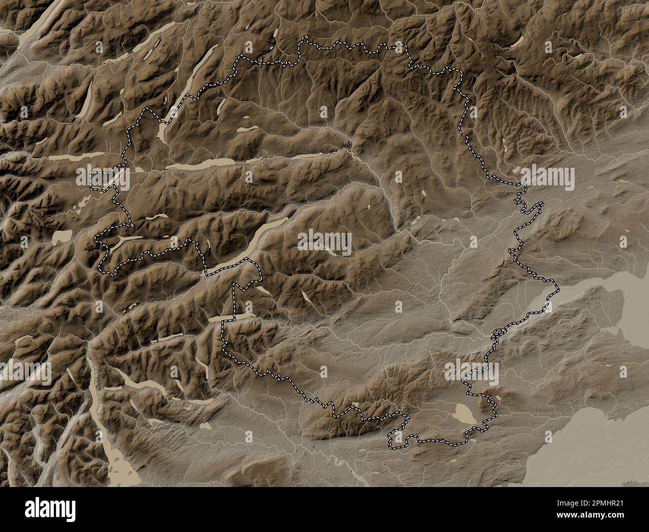 Perth and Kinross, region of Scotland - Great Britain. Elevation map ...