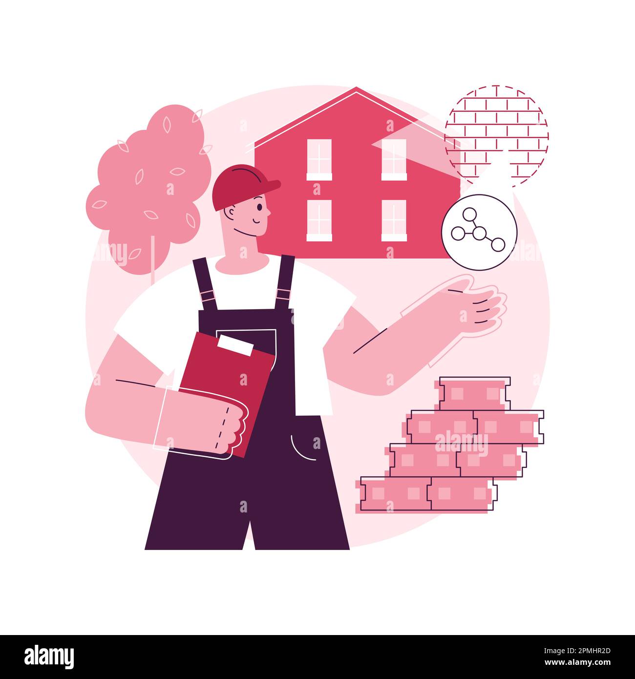 Innovative construction materials abstract concept vector illustration ...