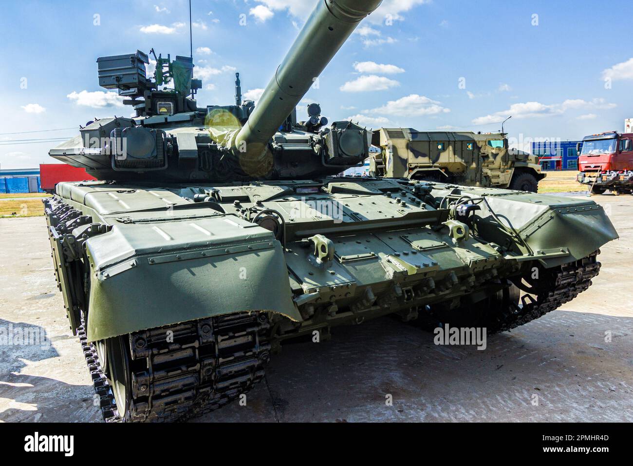 The main battle tank T-90A Vladimir of the Russian army at the ...