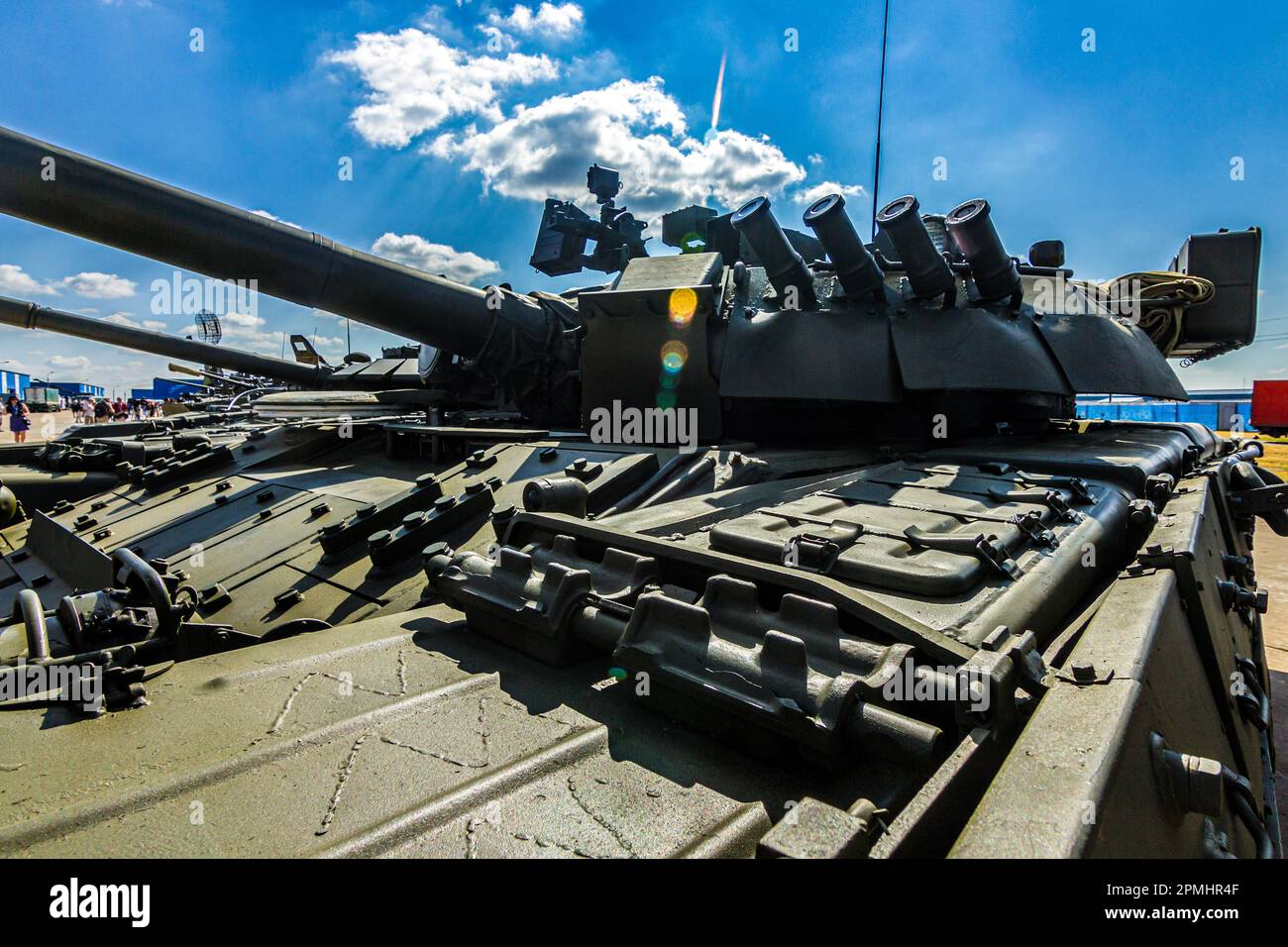 T-80U main battle tank of the Russian Army at the exhibition in ...