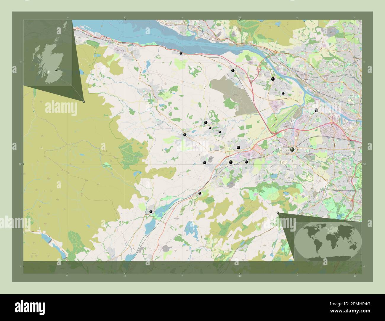 Renfrewshire, region of Scotland - Great Britain. Open Street Map ...