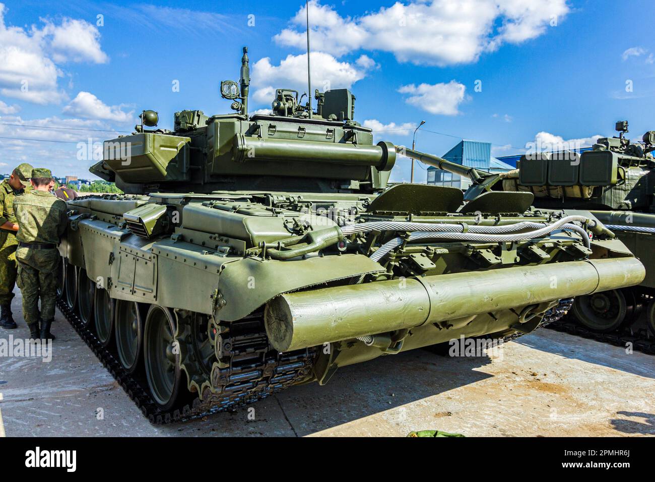 The main battle tank T-90A Vladimir of the Russian army at the exhibition in Zhukovsky Stock ...