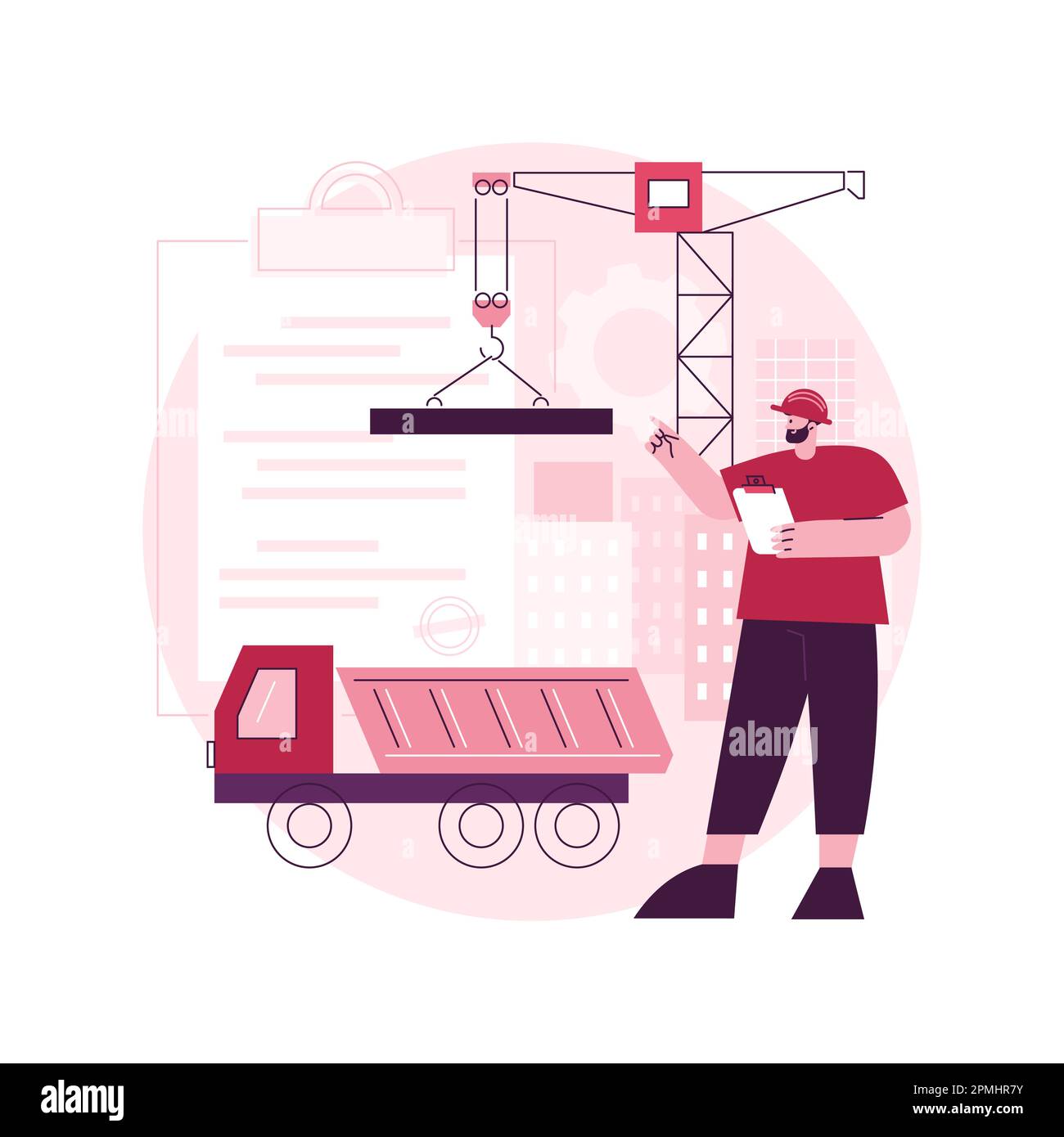 Building industry license abstract concept vector illustration. Local ...