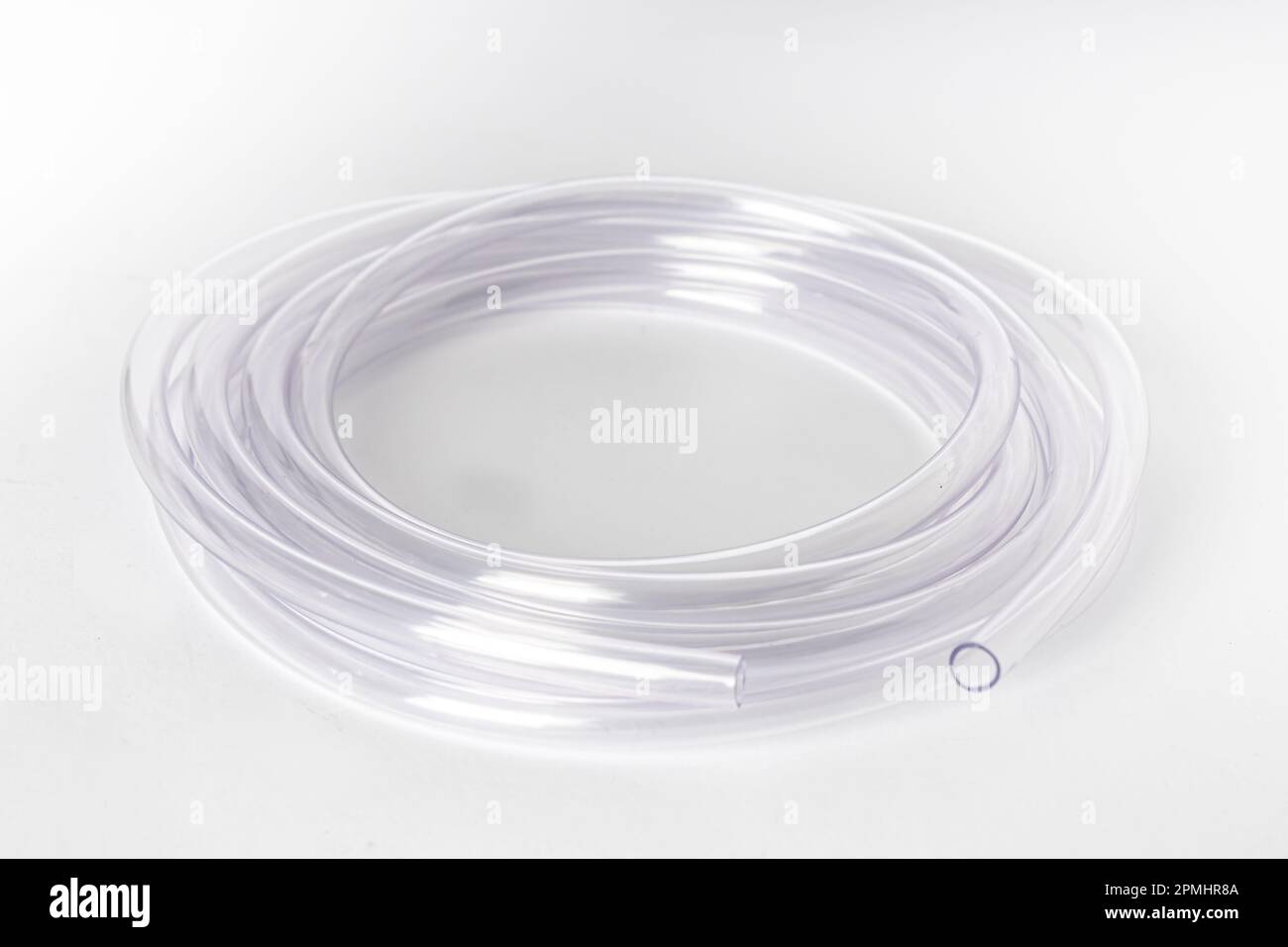 Small transparent hose used in marine aquariums to pump compressed air ...