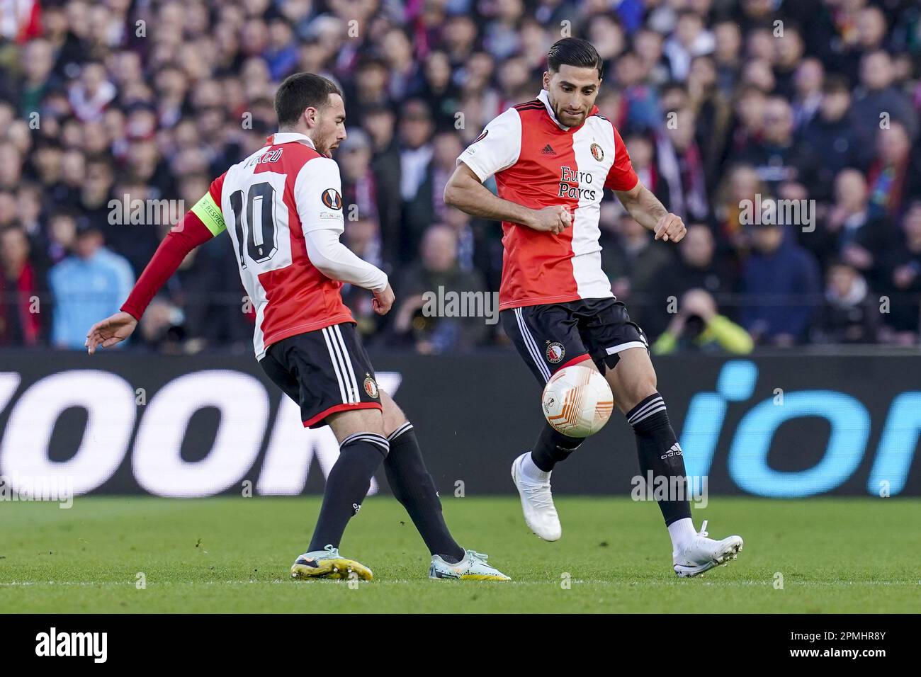 Rotterdam, Netherlands. 15th Apr, 2023. ROTTERDAM, 15-4-2023, Stadium de Kuip, European UEFA ...
