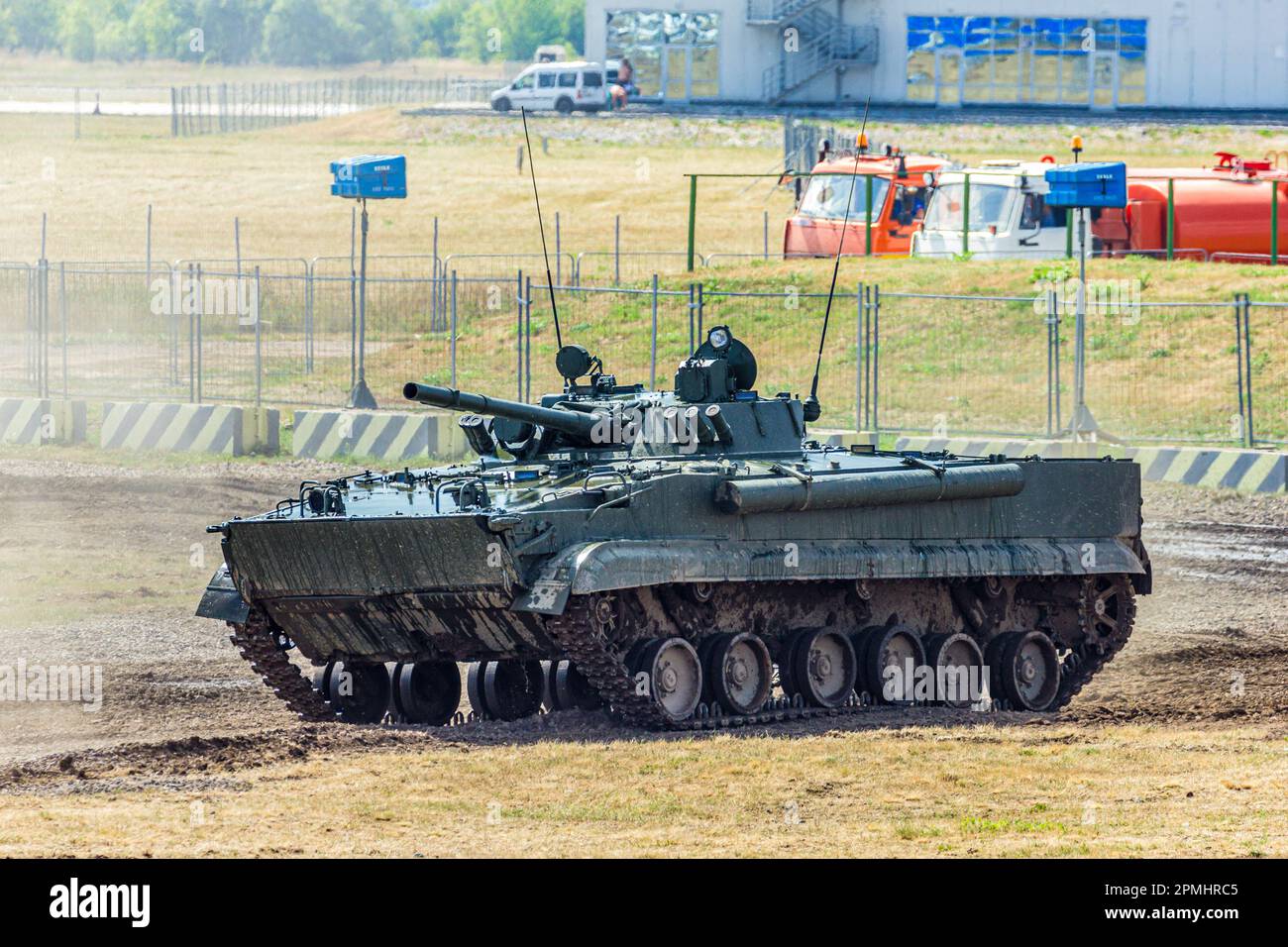Armored tracked infantry fighting vehicle BMP-3 of the Russian Army at demonstration ...