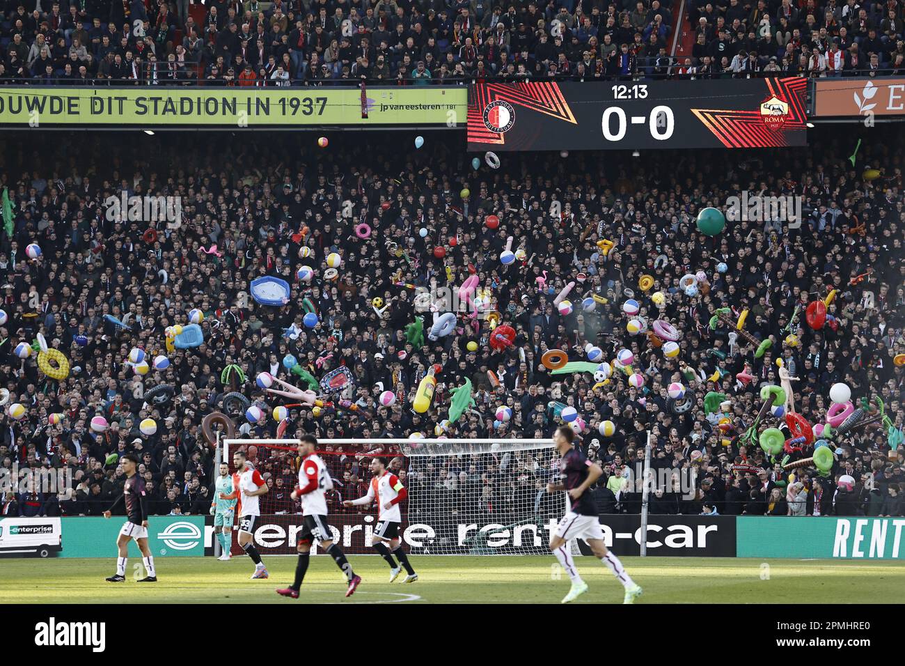 ROTTERDAM - Feyenoord fans with inflatables during the UEFA Europa ...