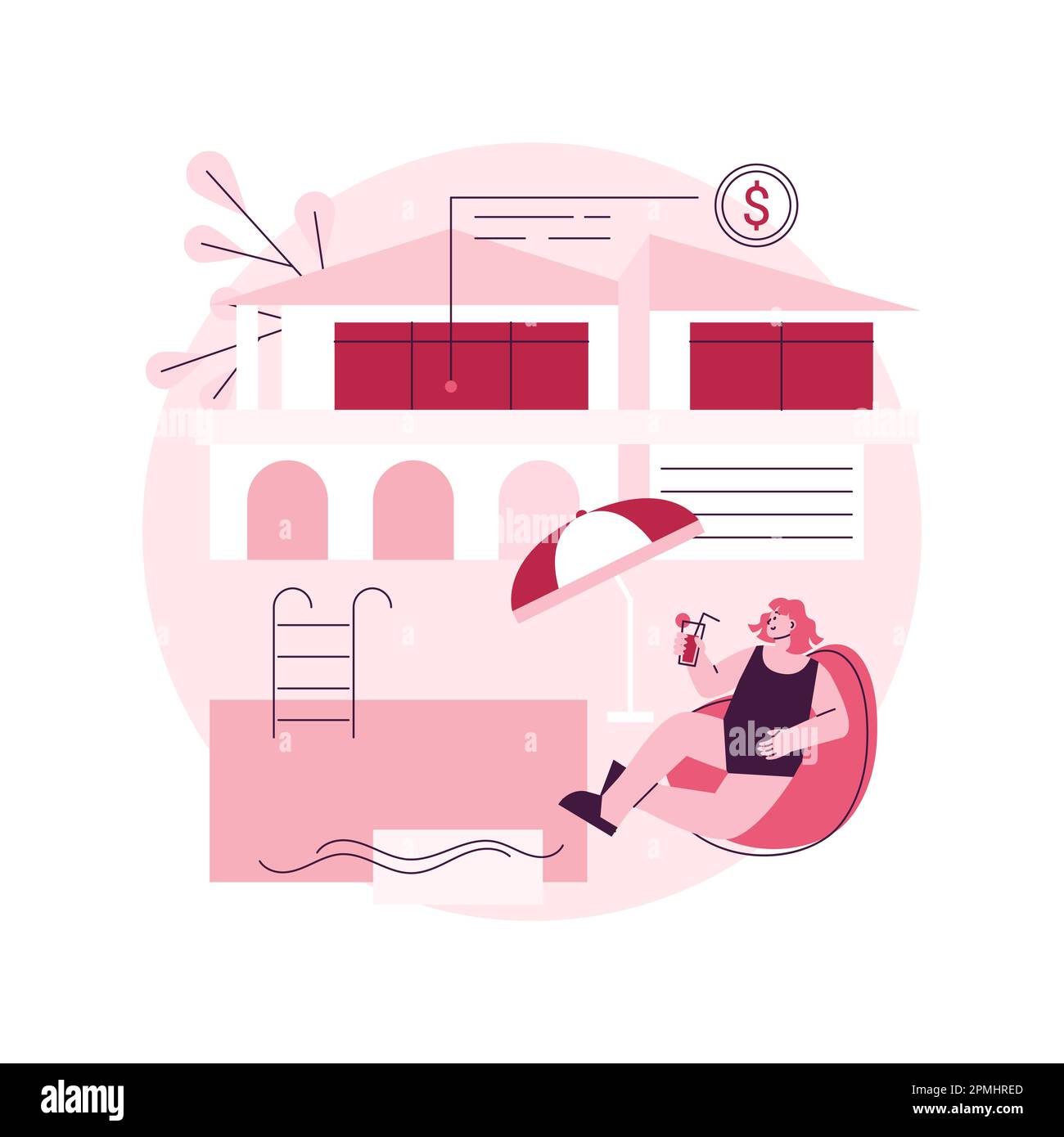 Private residence abstract concept vector illustration. Single family ...