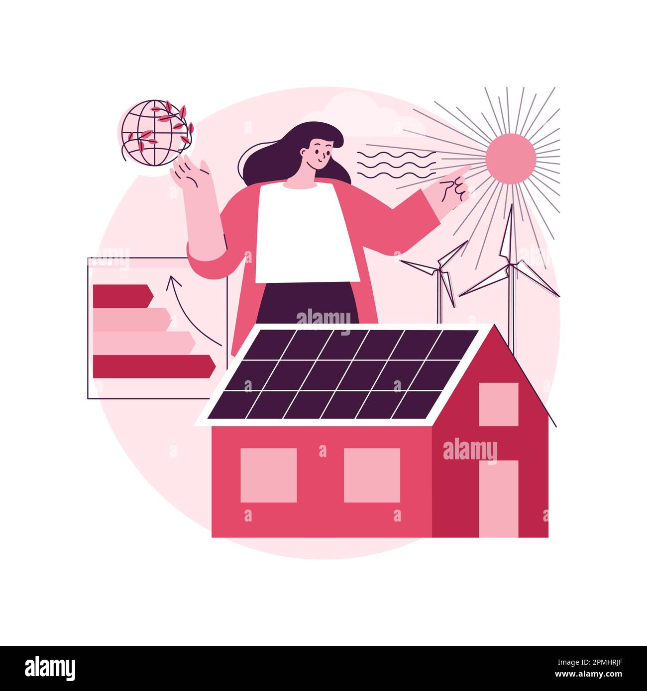 Passive house abstract concept vector illustration. Passive house ...