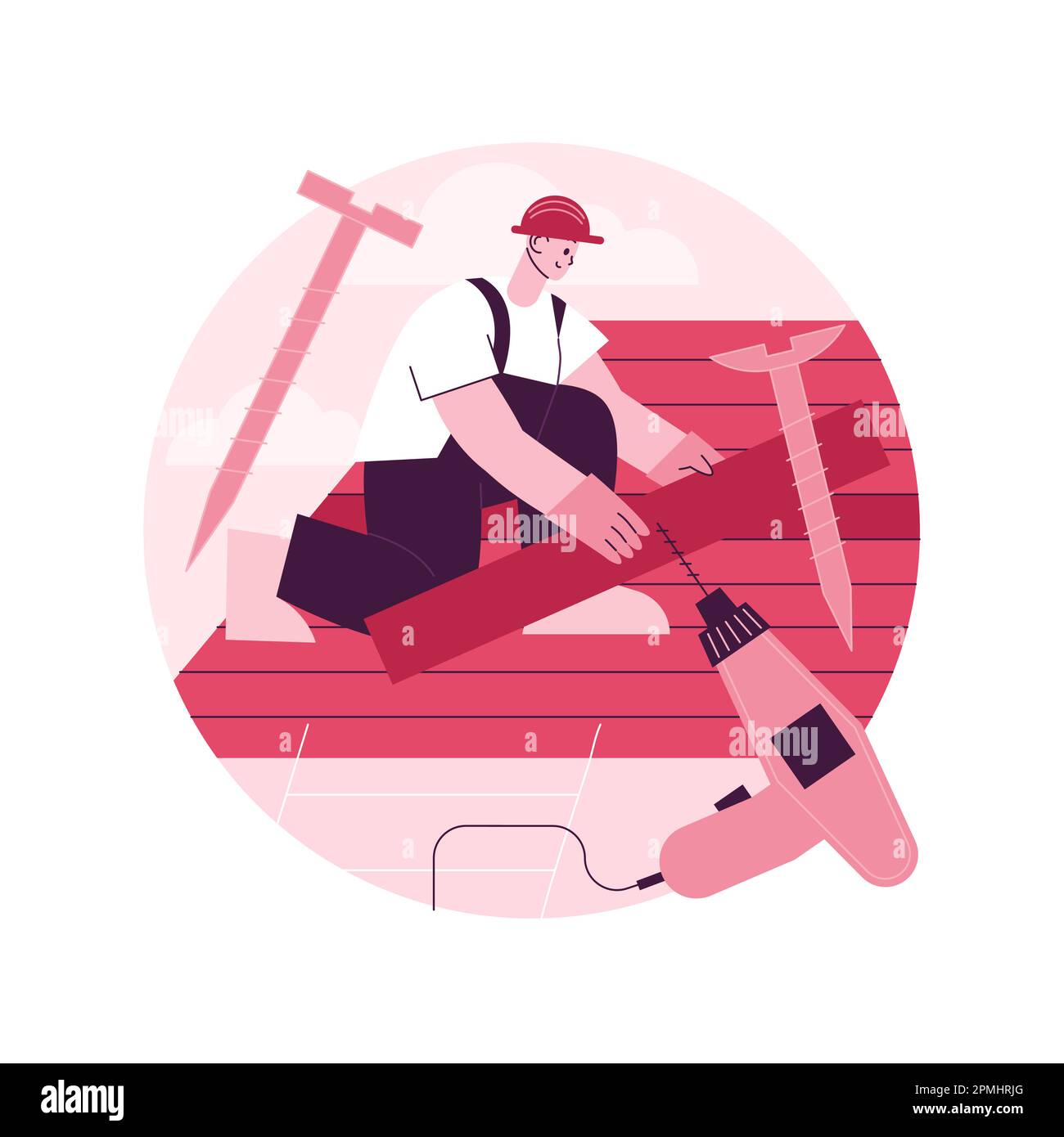 Roofing services abstract concept vector illustration. Roof repair ...