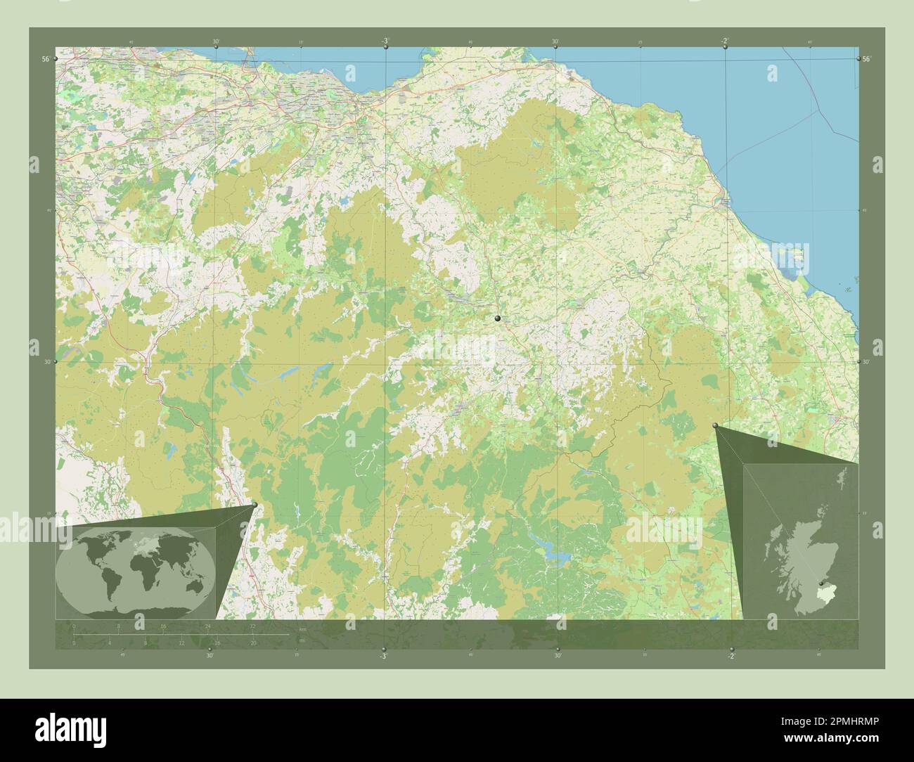 Scottish Borders, region of Scotland - Great Britain. Open Street Map ...