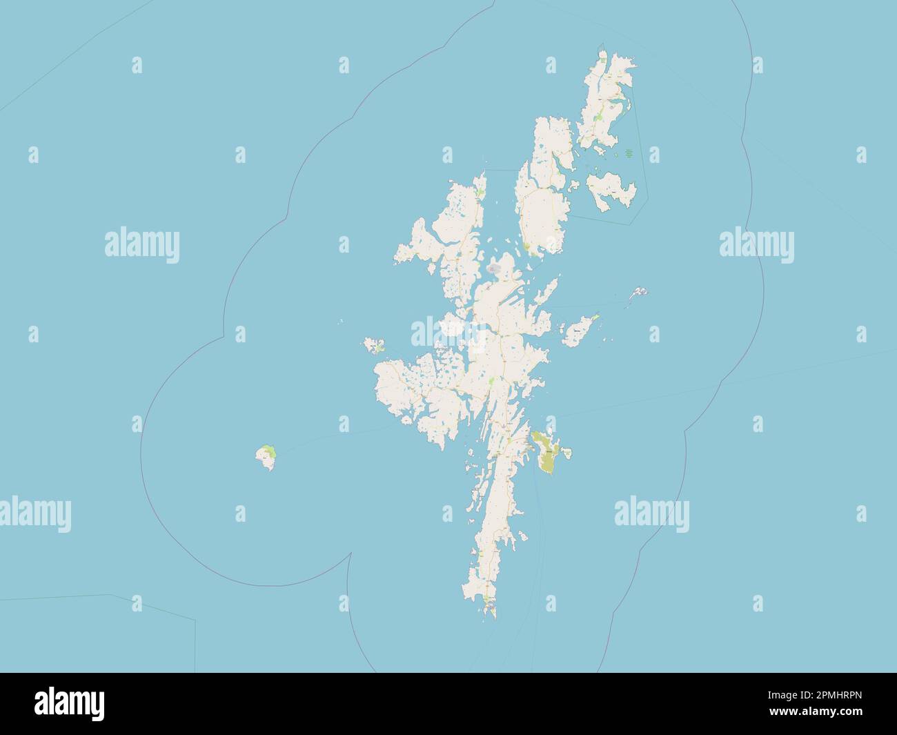 Shetland Islands, region of Scotland - Great Britain. Open Street Map ...