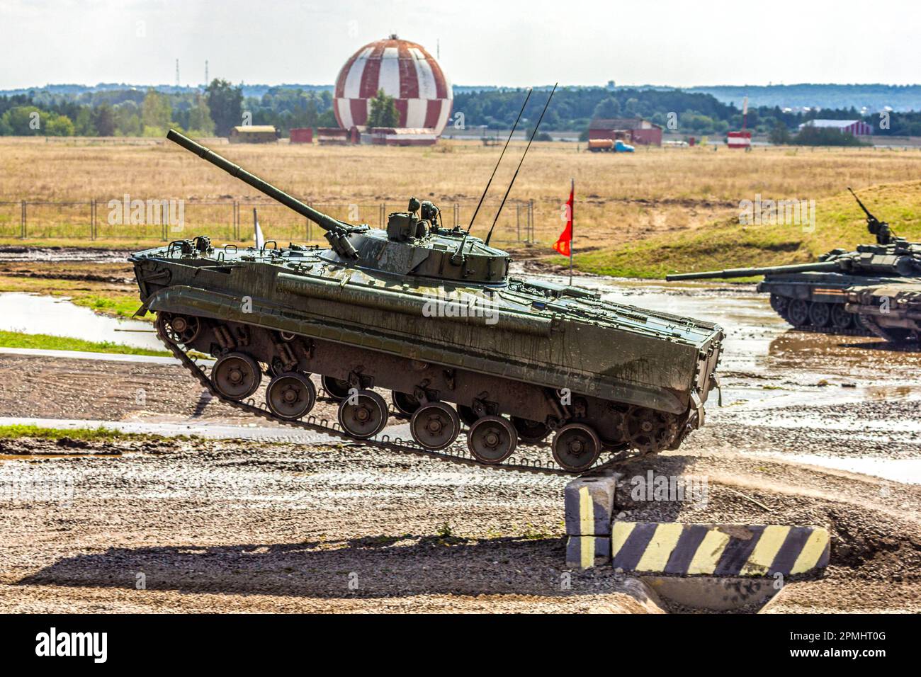 Armored tracked infantry fighting vehicle BMP-3 of the Russian Army at demonstration ...