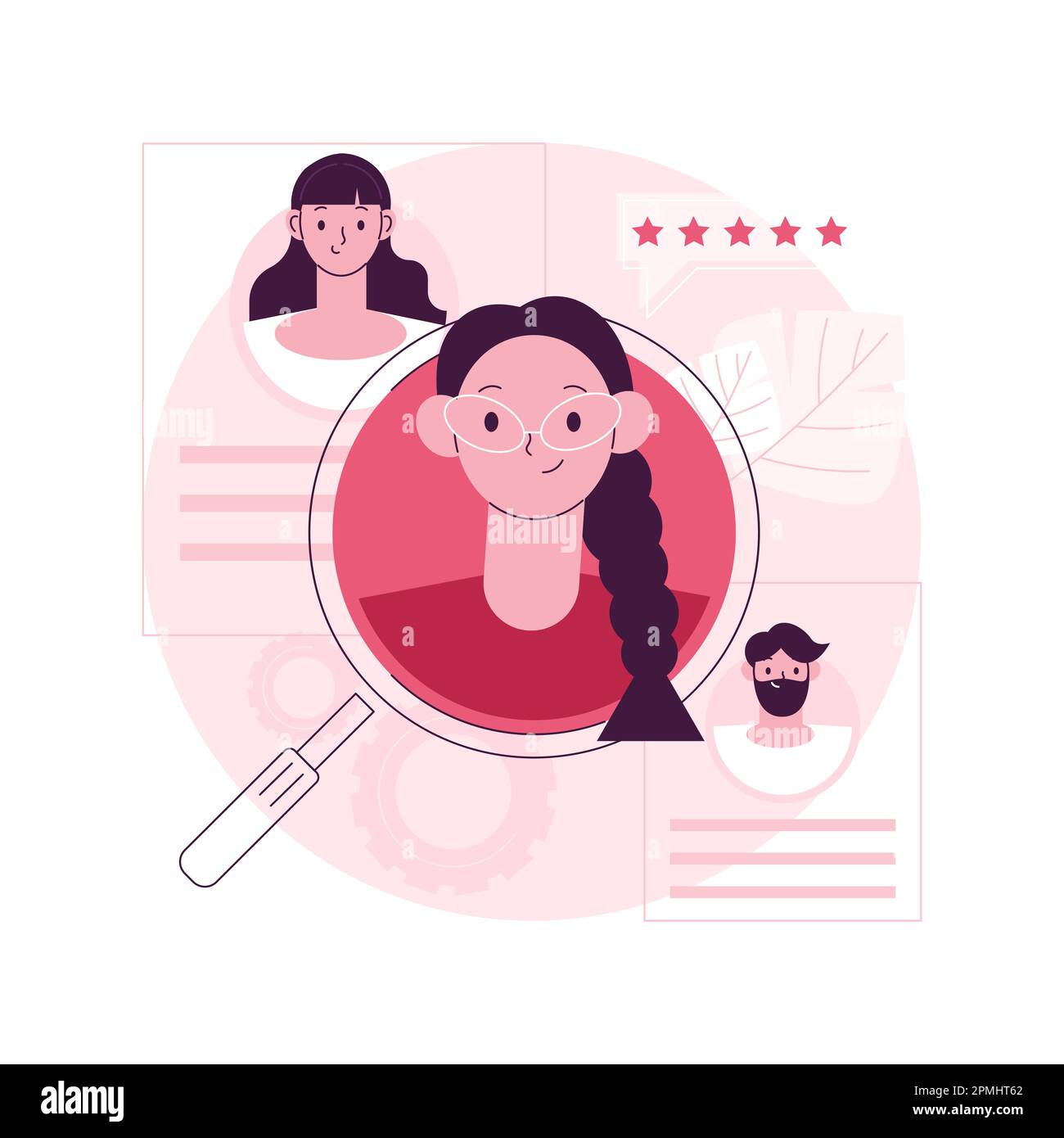 Candidates abstract concept vector illustration. Candidate list, talent ...