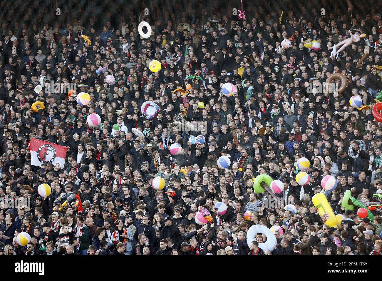ROTTERDAM - Feyenoord fans with inflatables during the UEFA Europa ...