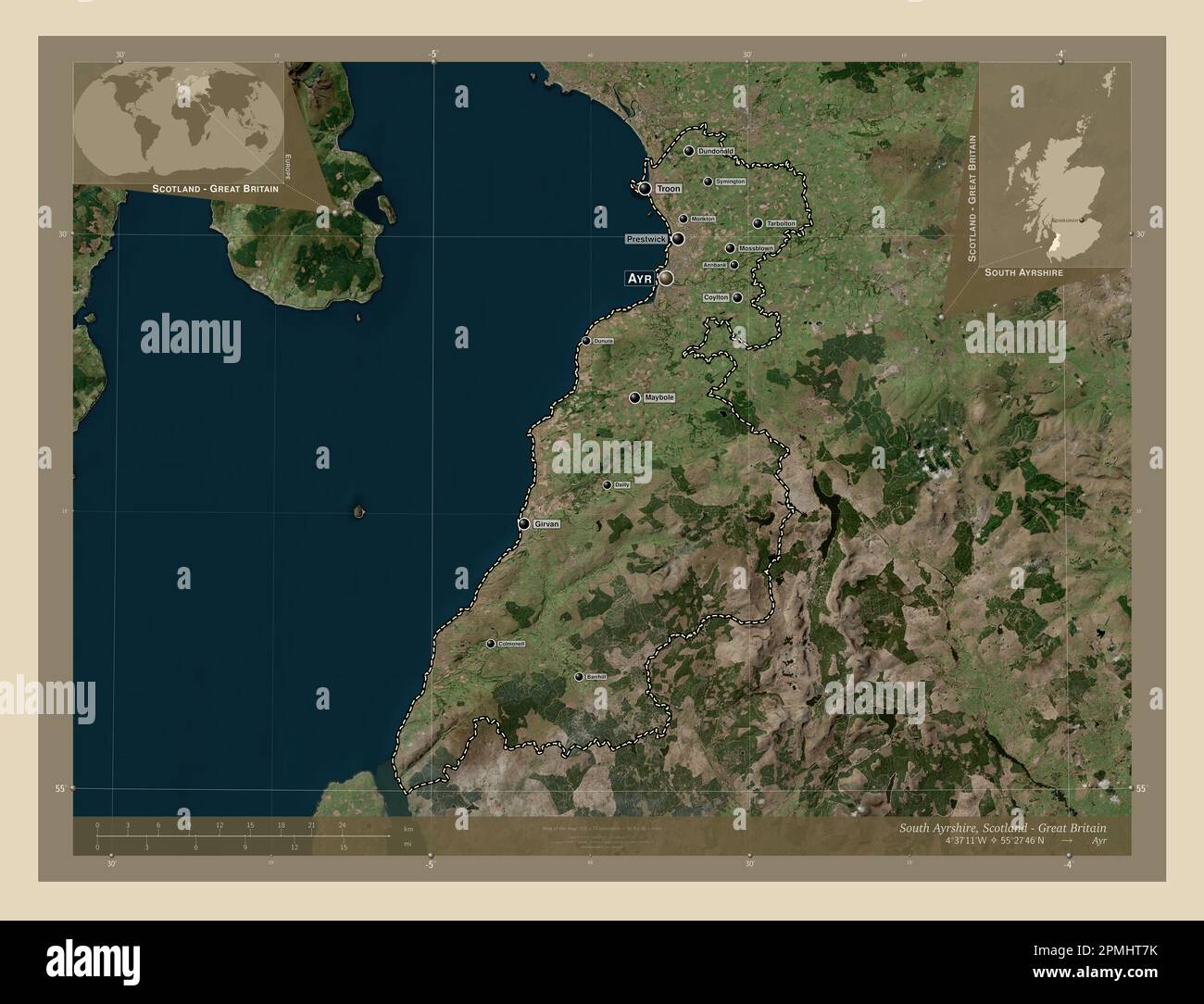 South Ayrshire, region of Scotland - Great Britain. High resolution ...