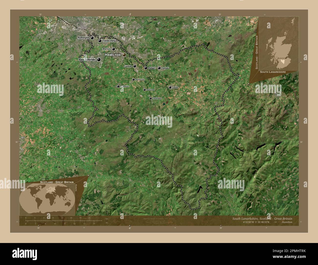 South Lanarkshire, region of Scotland - Great Britain. Low resolution ...