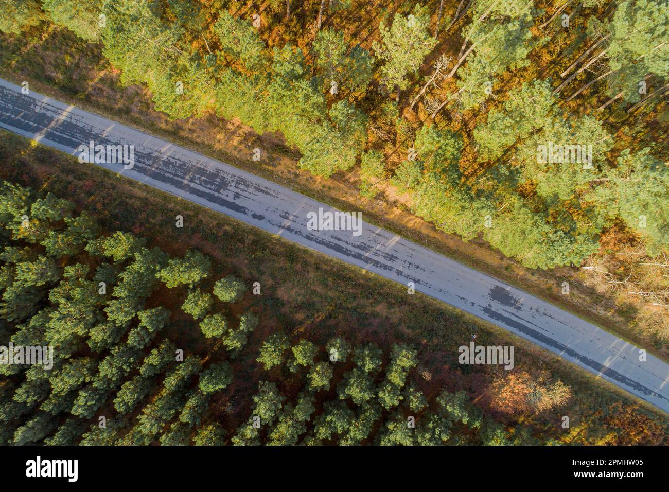 Drone view rural road in hi-res stock photography and images - Alamy