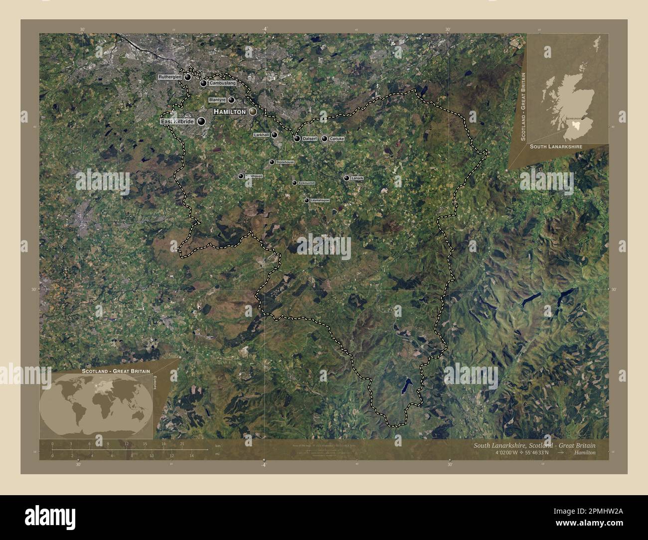 South Lanarkshire, region of Scotland - Great Britain. High resolution ...