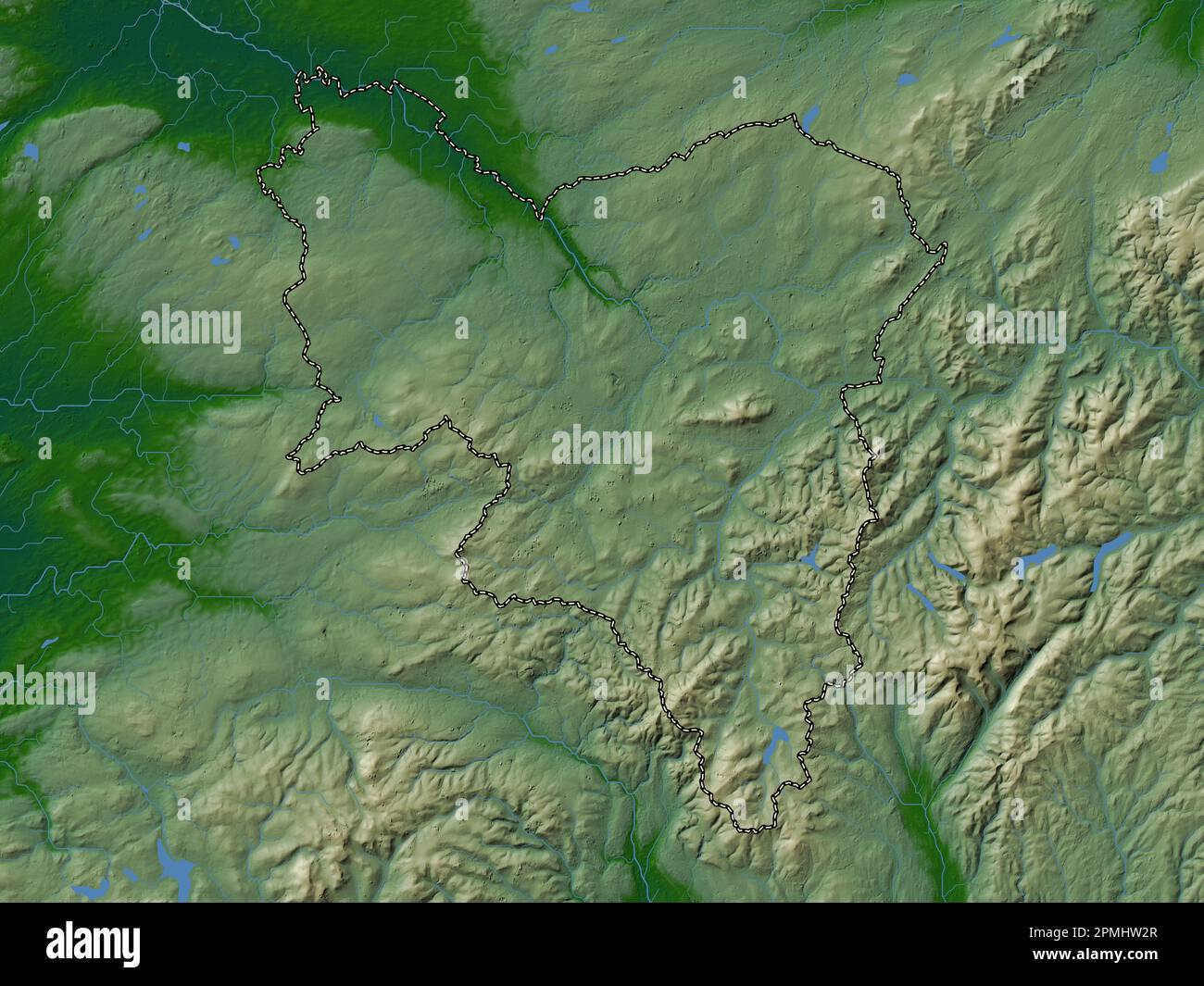 South Lanarkshire, region of Scotland - Great Britain. Colored ...