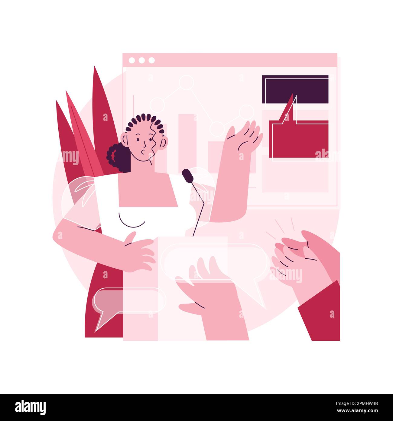 Public speakers profiles abstract concept vector illustration. Event ...