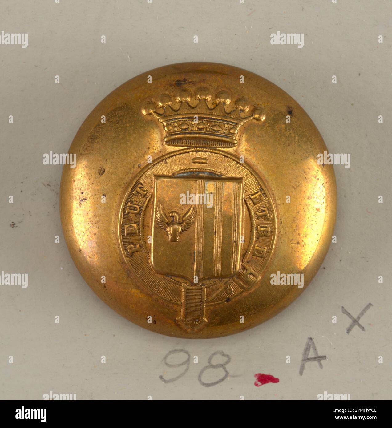 Button (France); gold-plated brass Stock Photo - Alamy