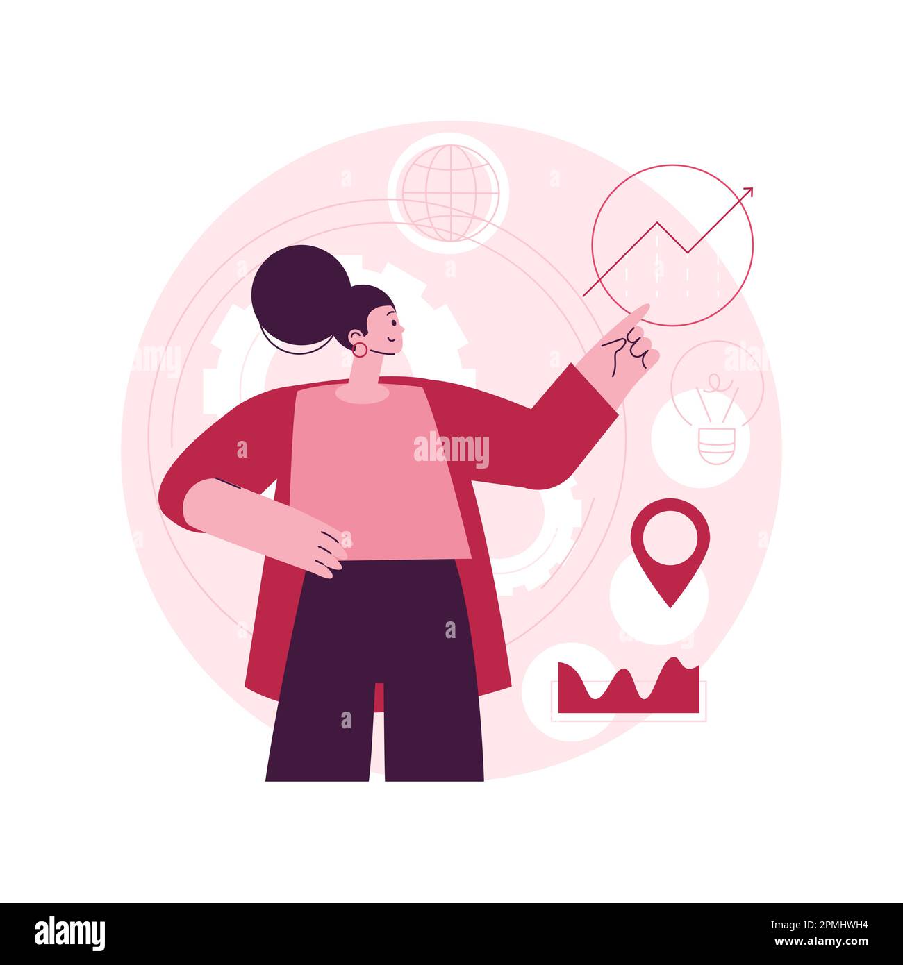 Digital strategy abstract concept vector illustration. Digital ...