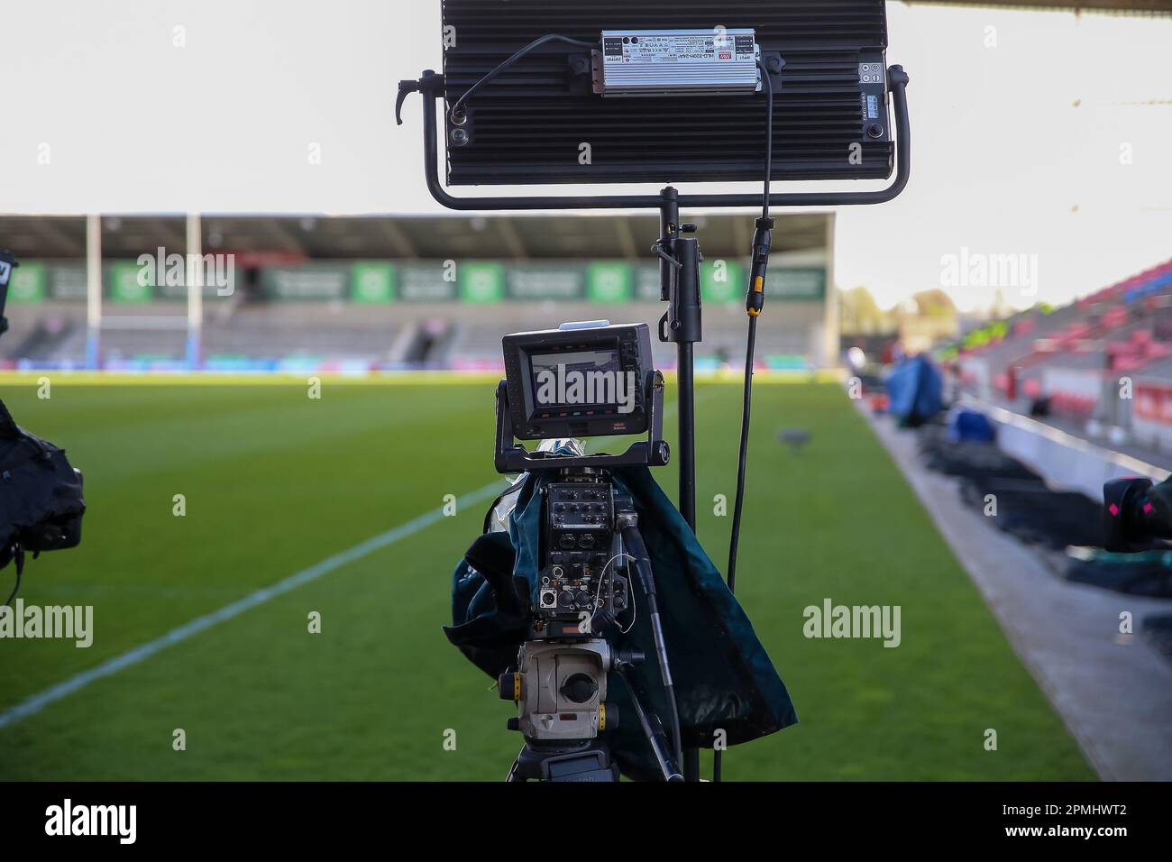 Manchester, UK. 13th Apr, 2023. General view of the ground through a ...